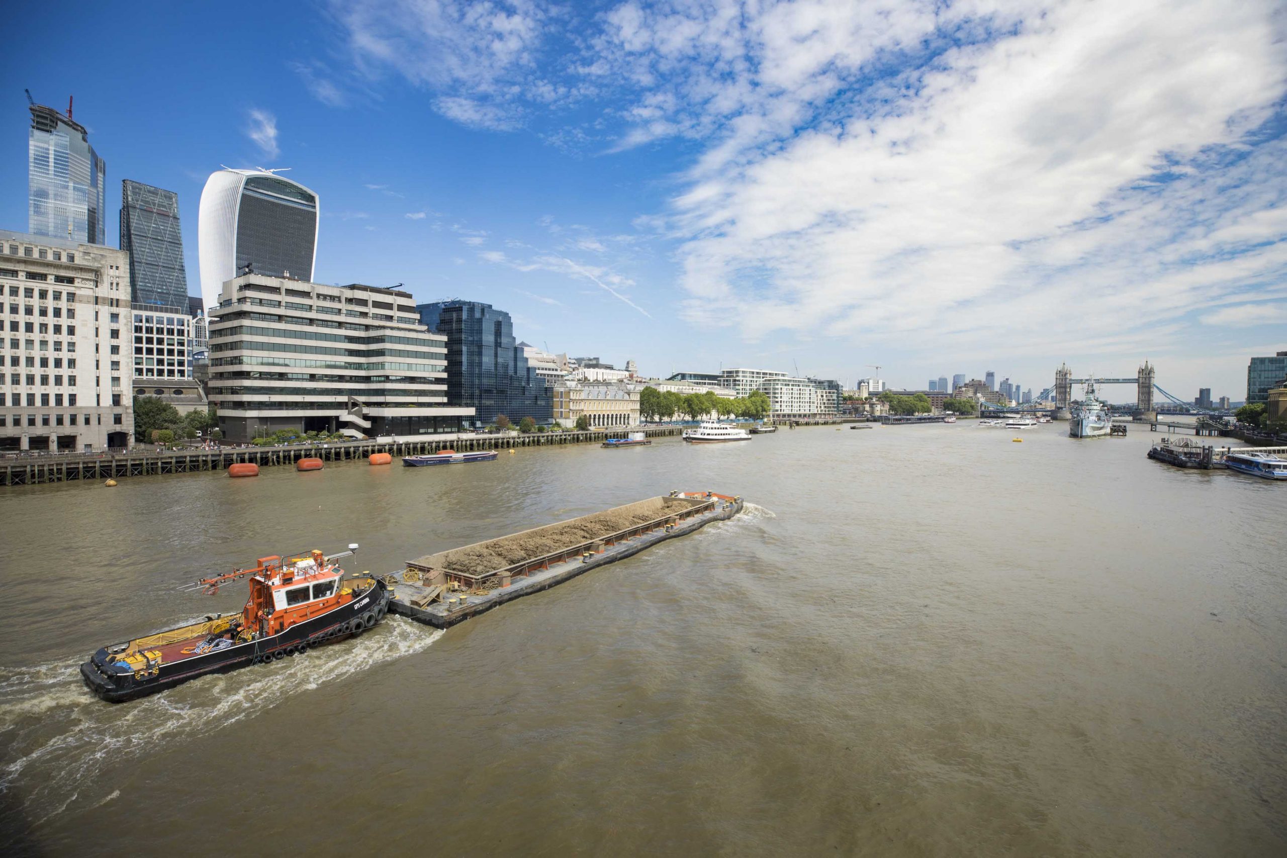 Deptford Creek- The barging path of Tideway tunnelling spoil