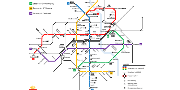 Warszawa Plans Three More Metro Lines by 2050